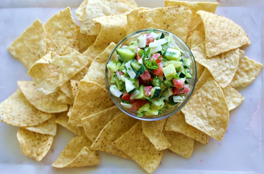 Crisp Cucumber Salsa Low Carb Recipe-Homemade Food Junkie
