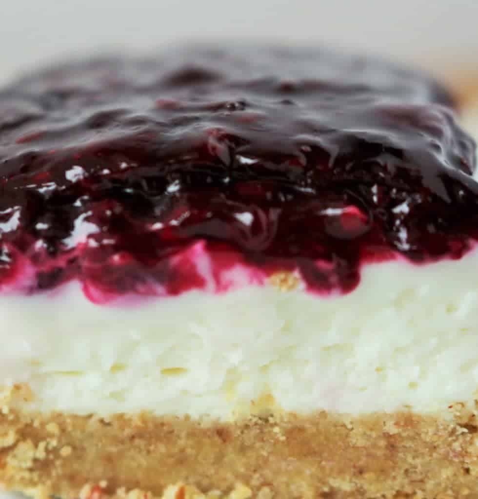 No-Bake Blackberry Cheesecake bars-Homemade Food Junkie
