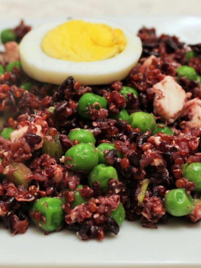 Black Rice Quinoa Pea Salad | Homemade Food Junkie