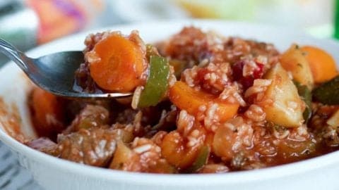 Crock Pot Beef and Rice Stew | Homemade Food Junkie