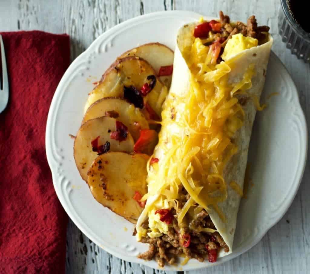 Breakfast Burrito Recipe With Chorizo Sausage Homemade Food Junkie