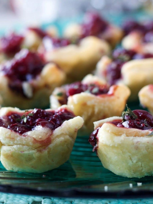 Cranberry Raspberry Brie Bites Appetizers | Homemade Food Junkie