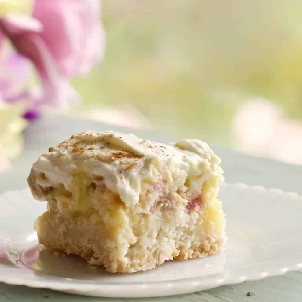 Rhubarb Delight Shortbread Squares | Homemade Food Junkie