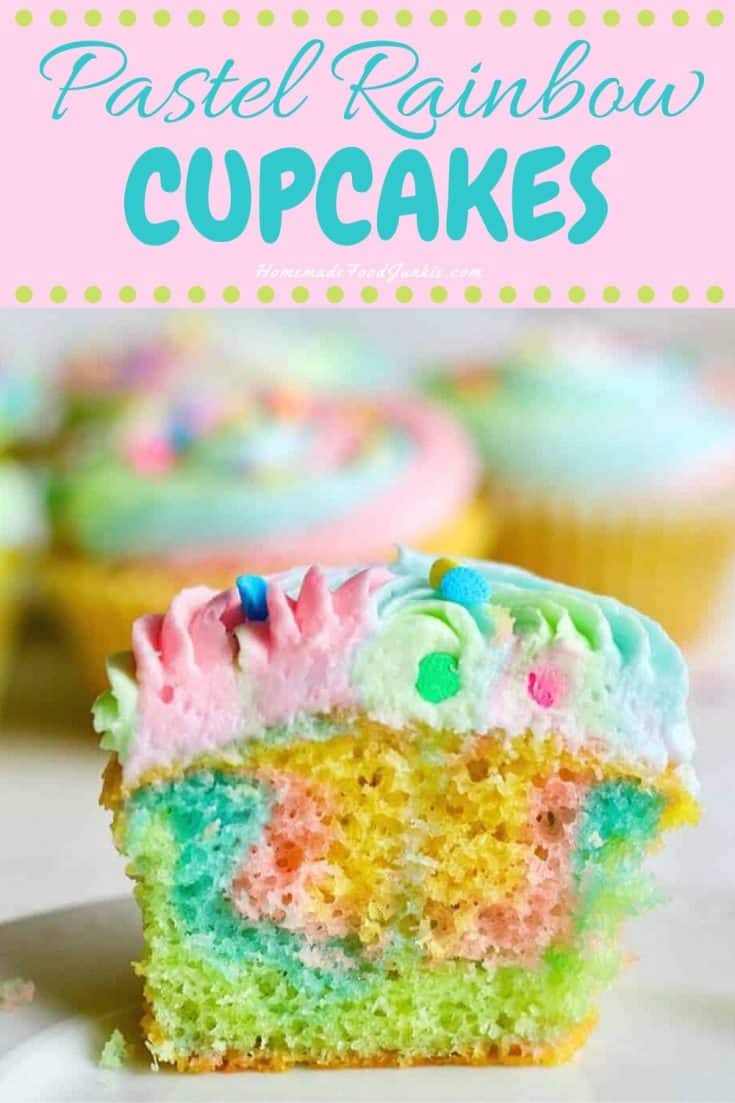 Multi Colored Rainbow Cupcakes | Homemade Food Junkie