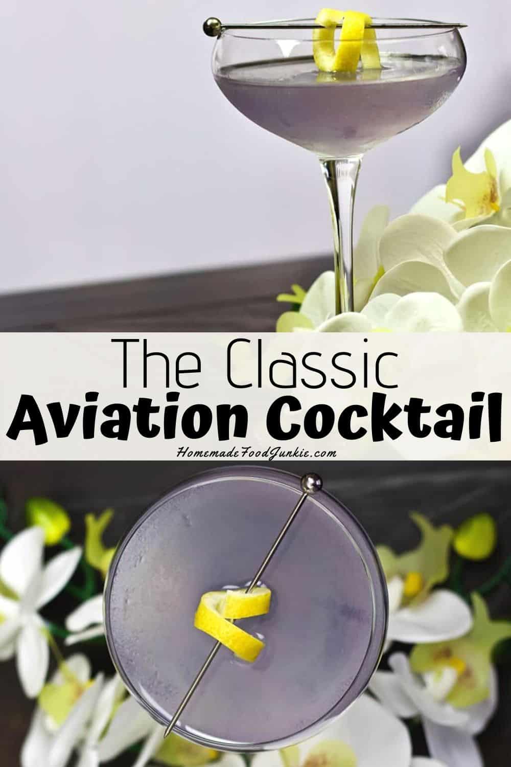 The Classic Aviation Cocktail Recipe | Homemade Food Junkie