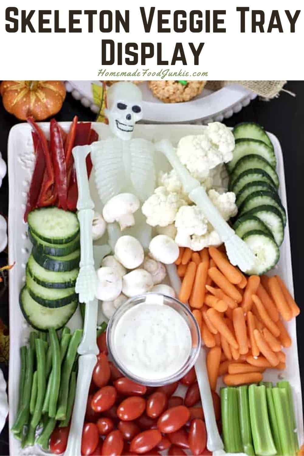 Quick and Easy Halloween Veggie Tray | Homemade Food Junkie