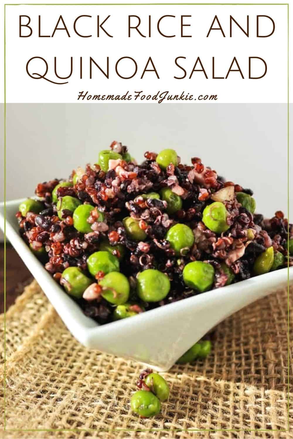 Black Rice Quinoa Pea salad | Homemade Food Junkie