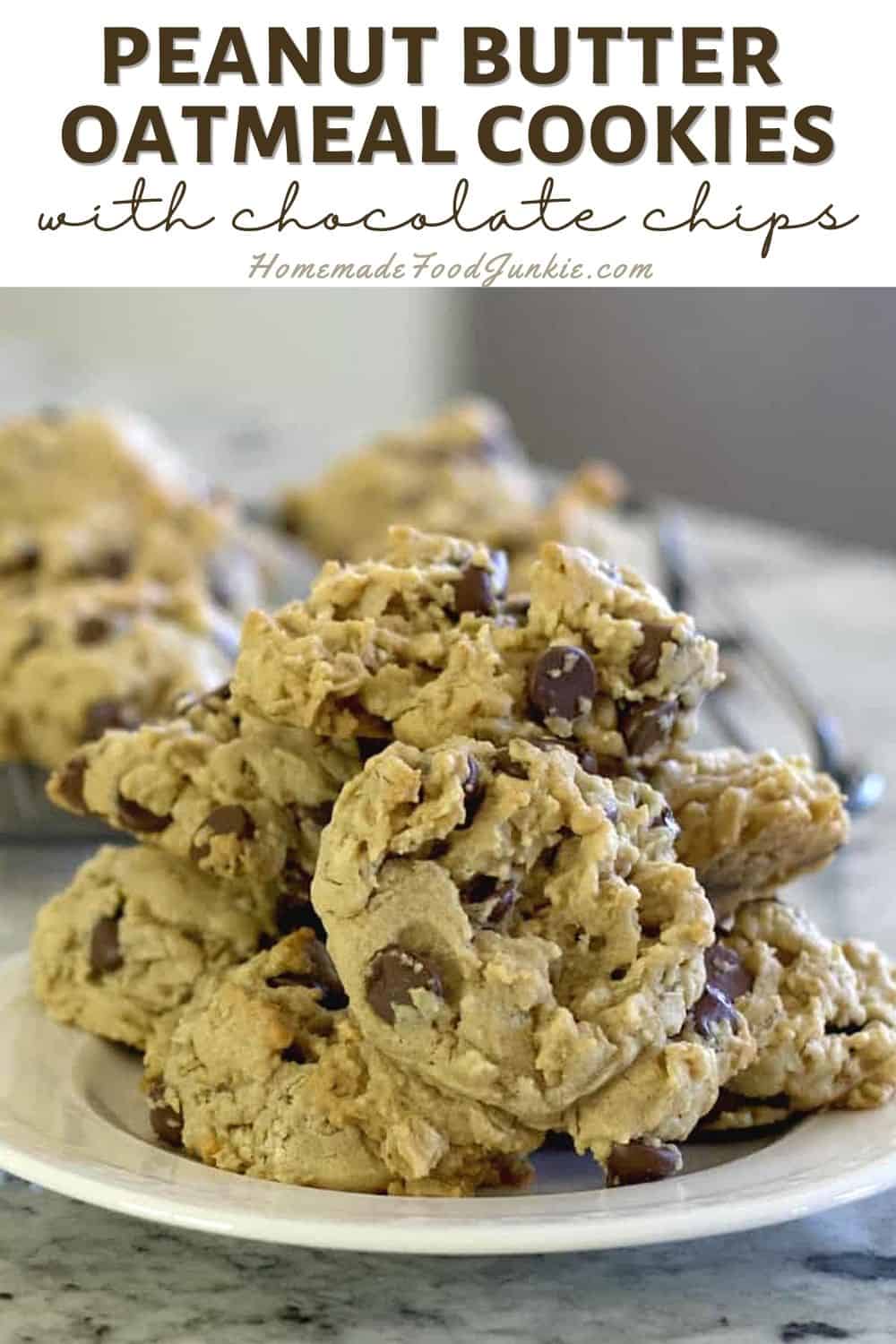 Peanut Butter Oatmeal Cookie with Chocolate Chips | Homemade Food Junkie