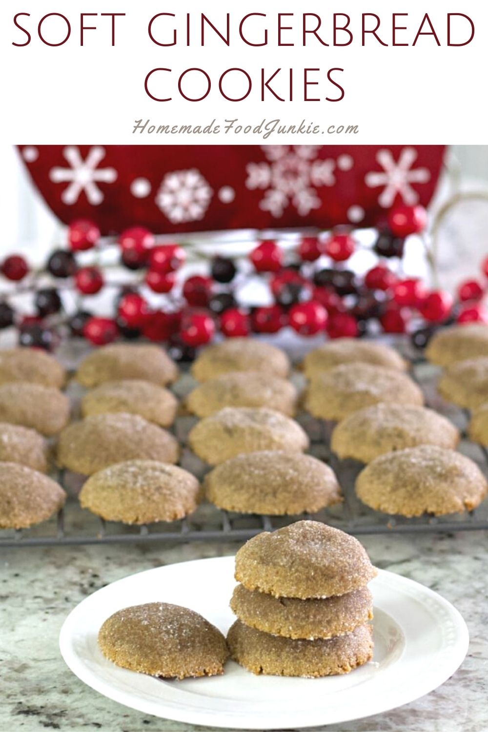 Soft and Chewy Gingerbread Cookies Recipe | Homemade Food Junkie