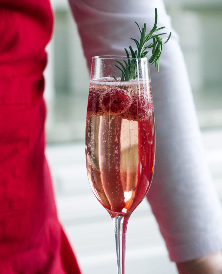 Red Raspberry Champagne Cocktail Recipe | Homemade Food Junkie