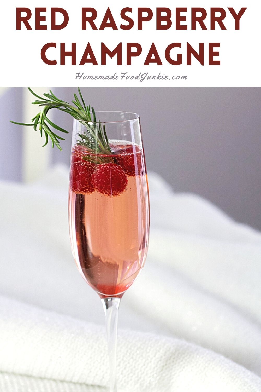 Red Raspberry Champagne Cocktail Recipe | Homemade Food Junkie