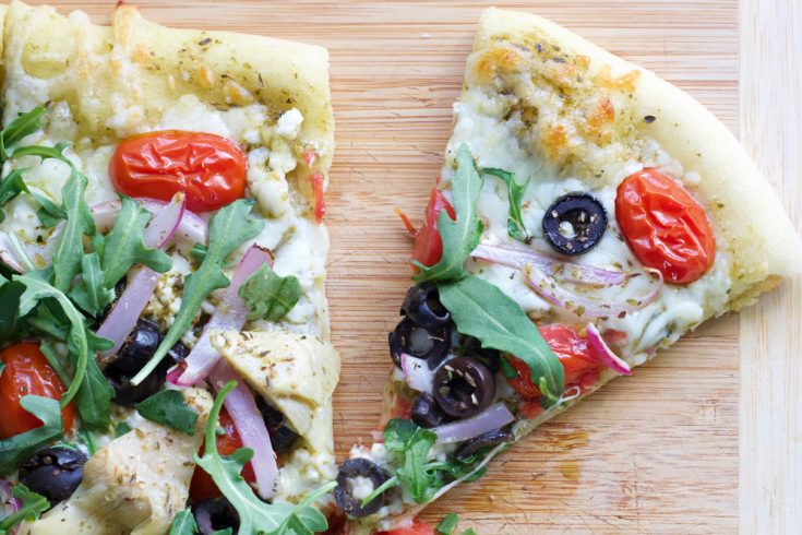 Mediterranean Flatbread Pizza Recipe | Homemade Food Junkie