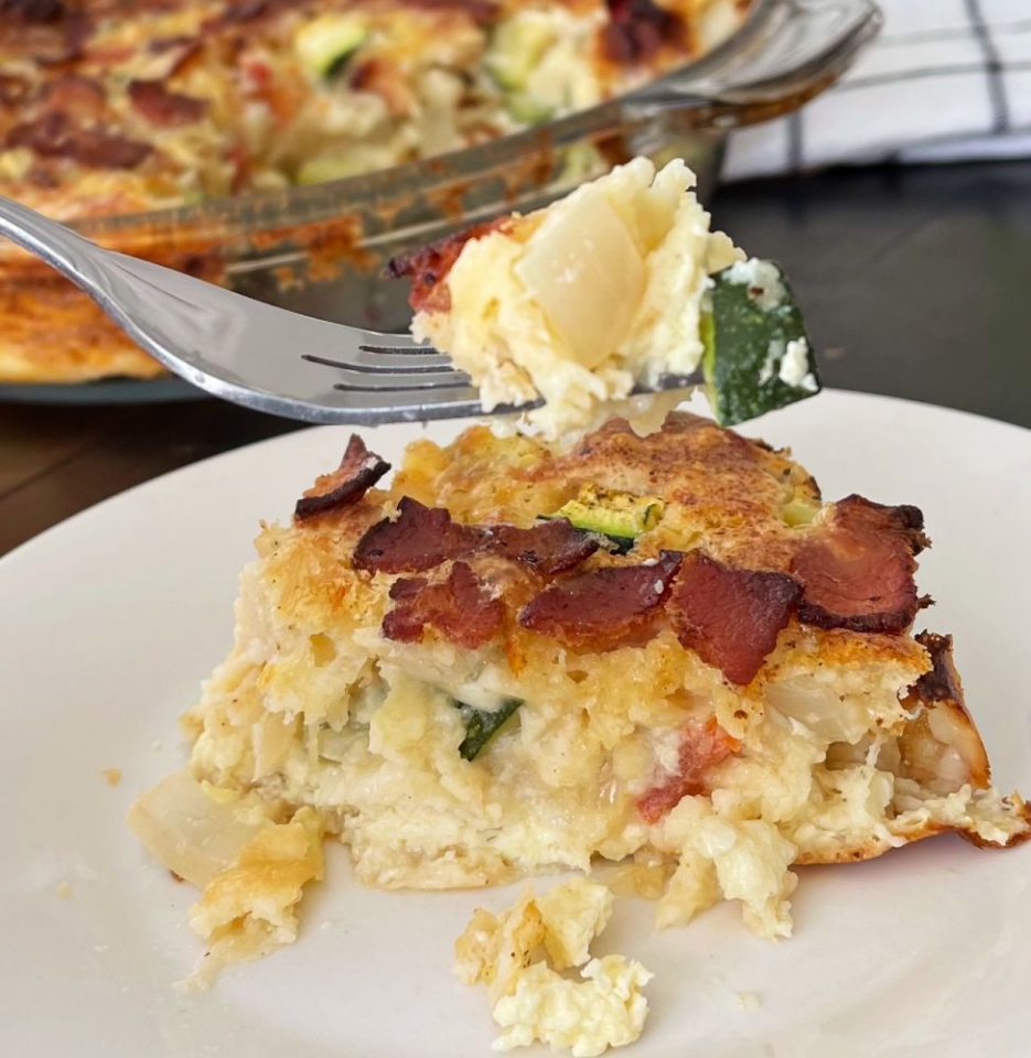 Bisquick Zucchini Pie-Homemade Food Junkie