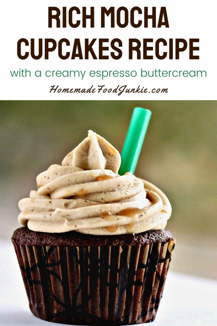 Decadent Mocha Cupcakes-Espresso Frosting | Homemade Food Junkie