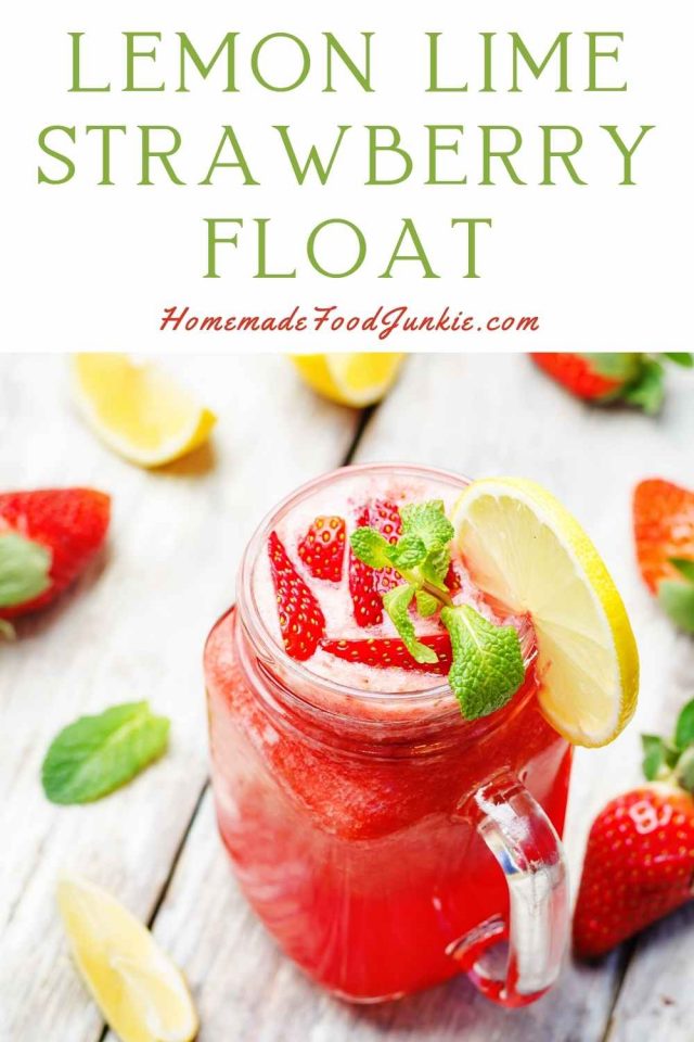 Lemon Lime Strawberry Float | Homemade Food Junkie