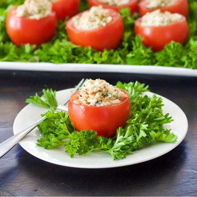 Tuna Stuffed Tomatoes Recipe-Homemade Food Junkie