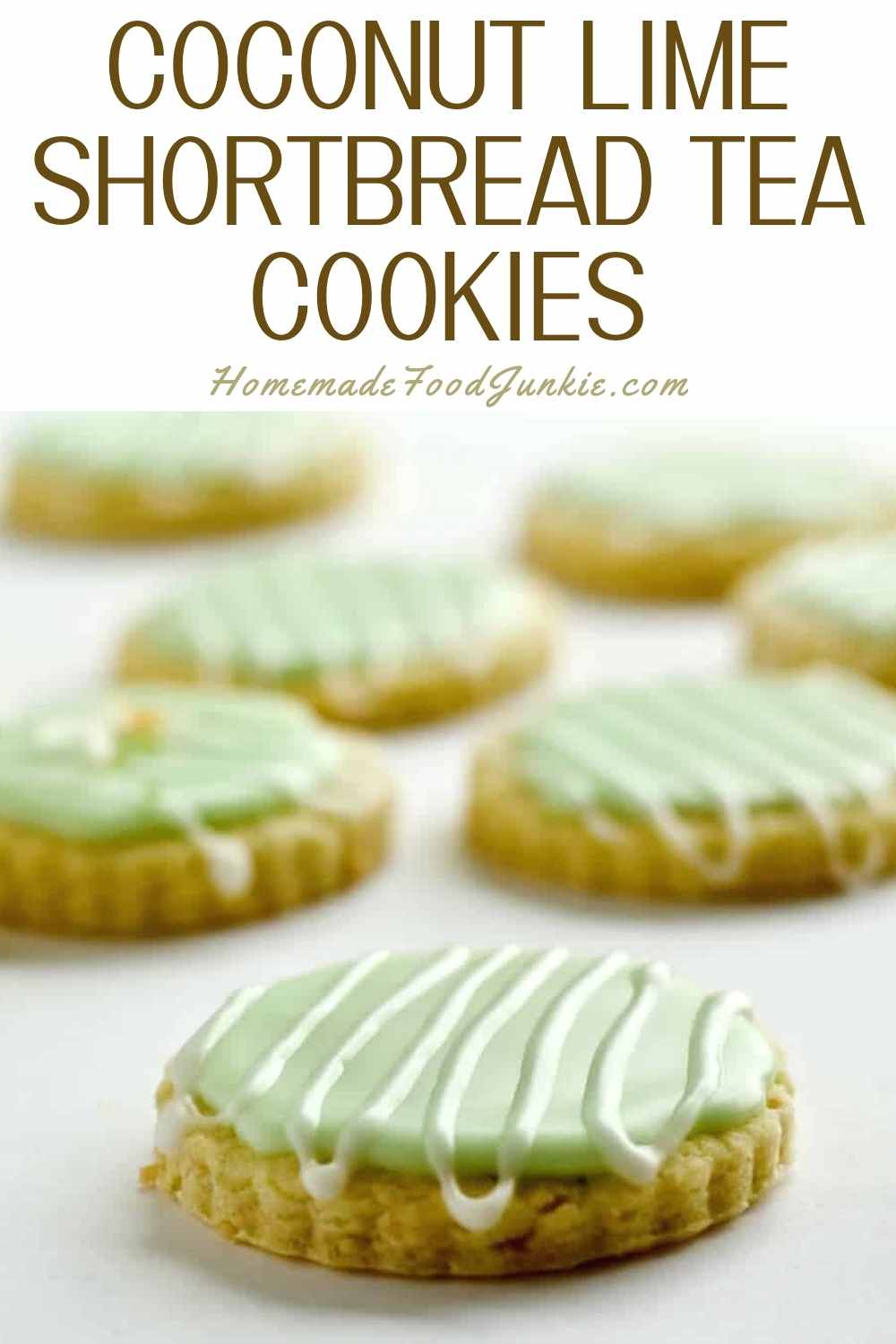 Coconut Lime Shortbread Cookies | Homemade Food Junkie