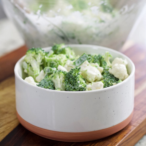 Green & White Broccoli Cauliflower Salad | Homemade Food Junkie