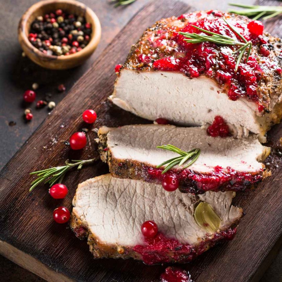 Crockpot Cranberry Raspberry Pork Roast-Homemade Food Junkie