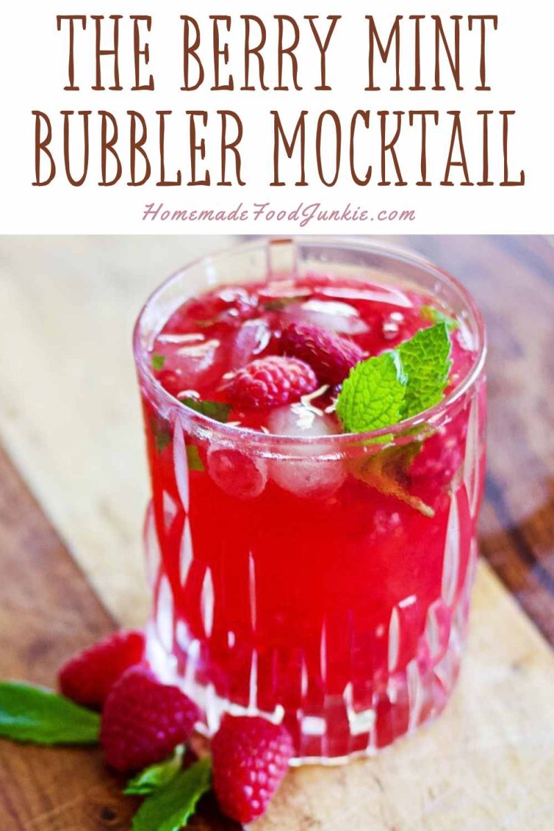 Easy Berry Mint Bubbler Mocktail Recipe | Homemade Food Junkie
