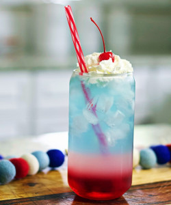 Red White and Blue Non Alcoholic Drink | Homemade Food Junkie