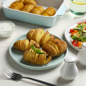 Air Fryer Hasselback Potatoes | Homemade Food Junkie