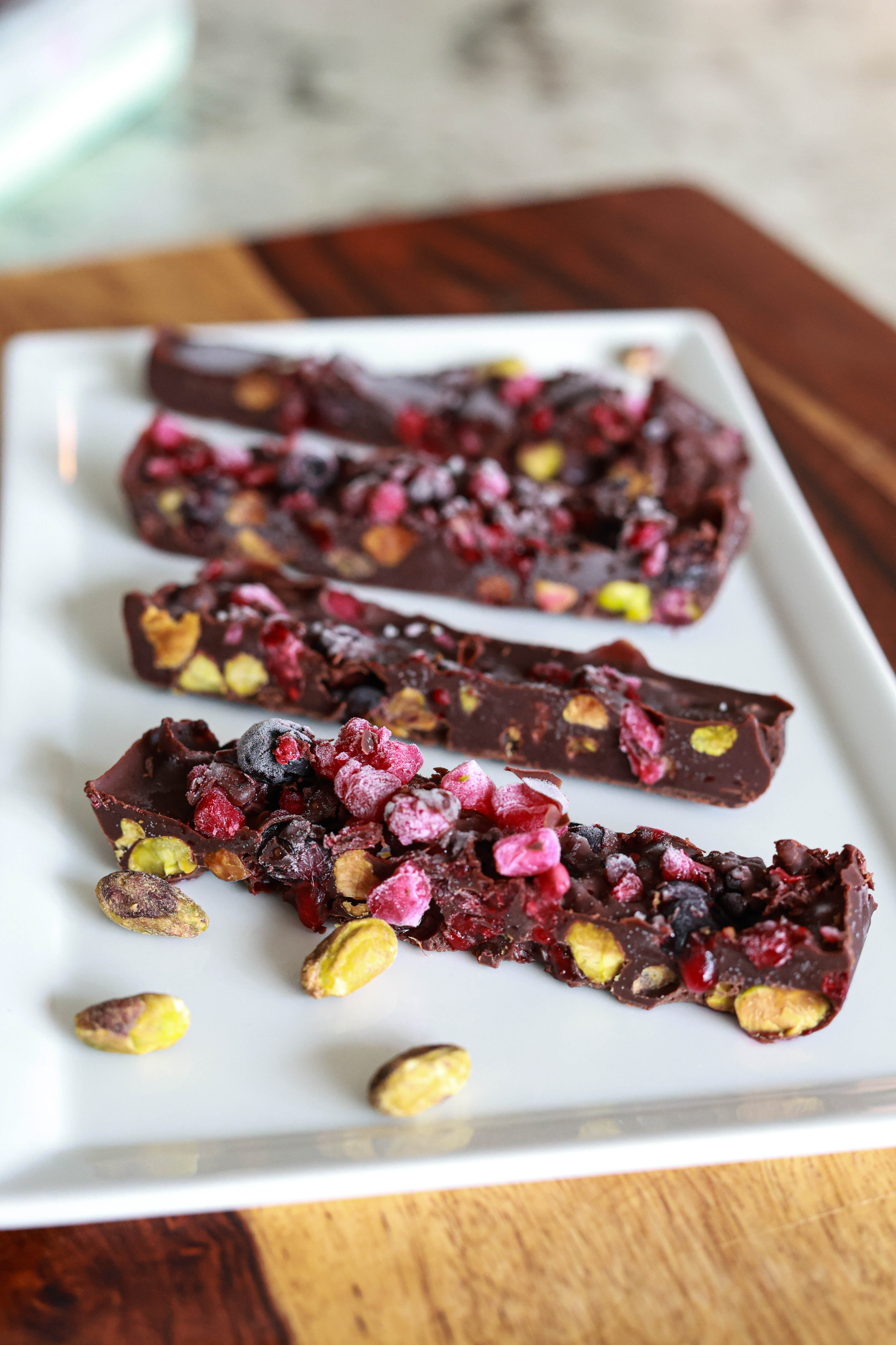Delicious Dark Chocolate Berry Bars with Toasted Pistachio | Homemade ...