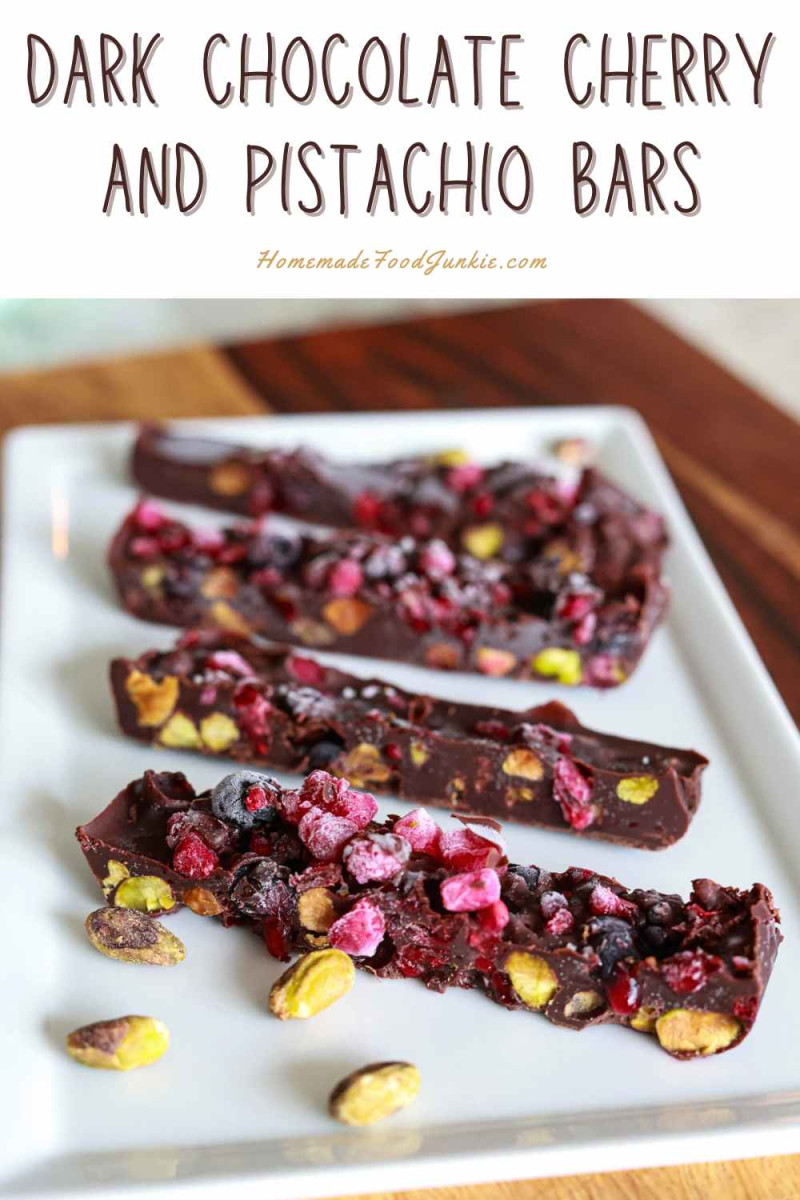 Delicious Dark Chocolate Berry Bars with Toasted Pistachio | Homemade ...