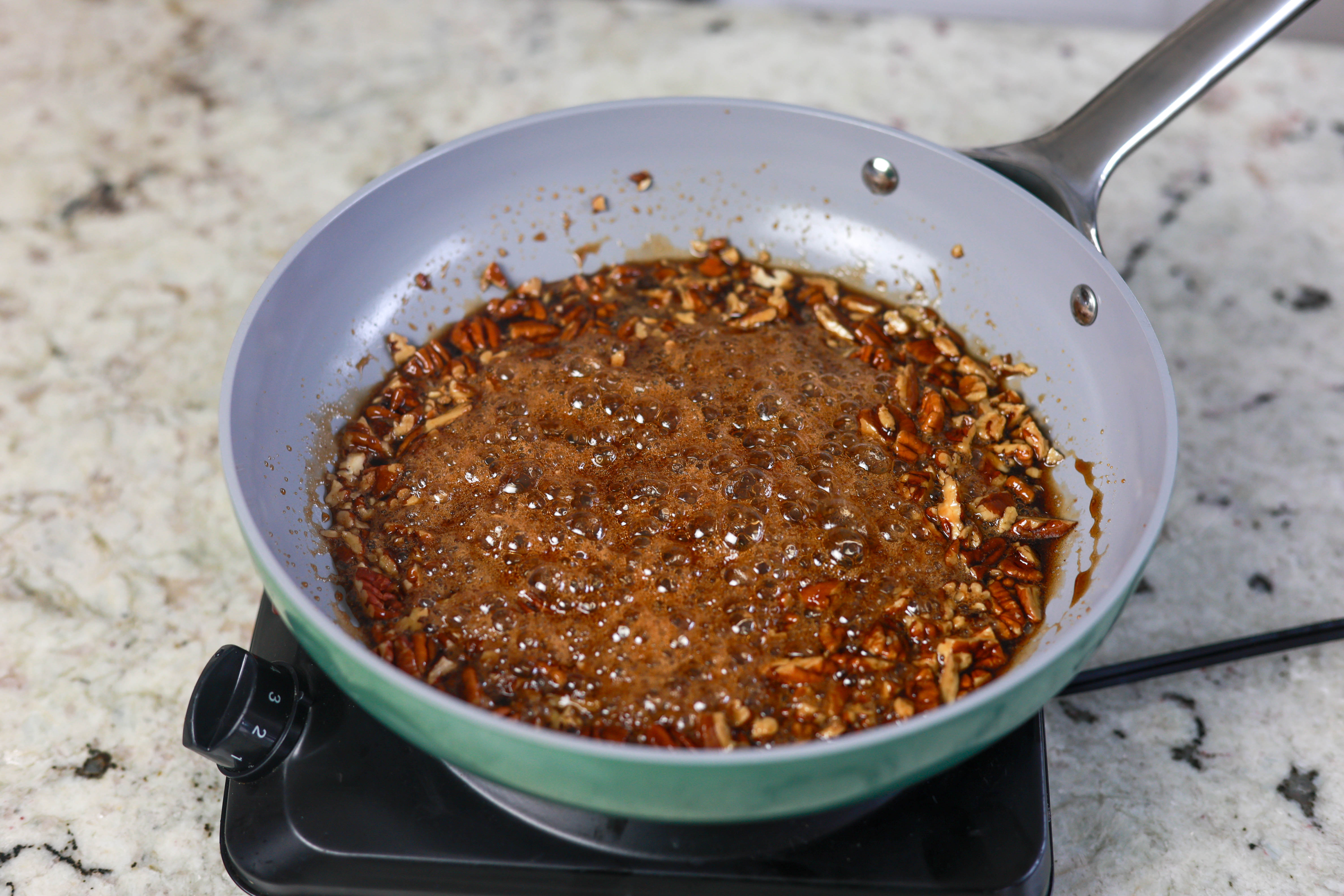 Easy Baked Brie Recipe with Kahlua Glazed Pecans | Homemade Food Junkie